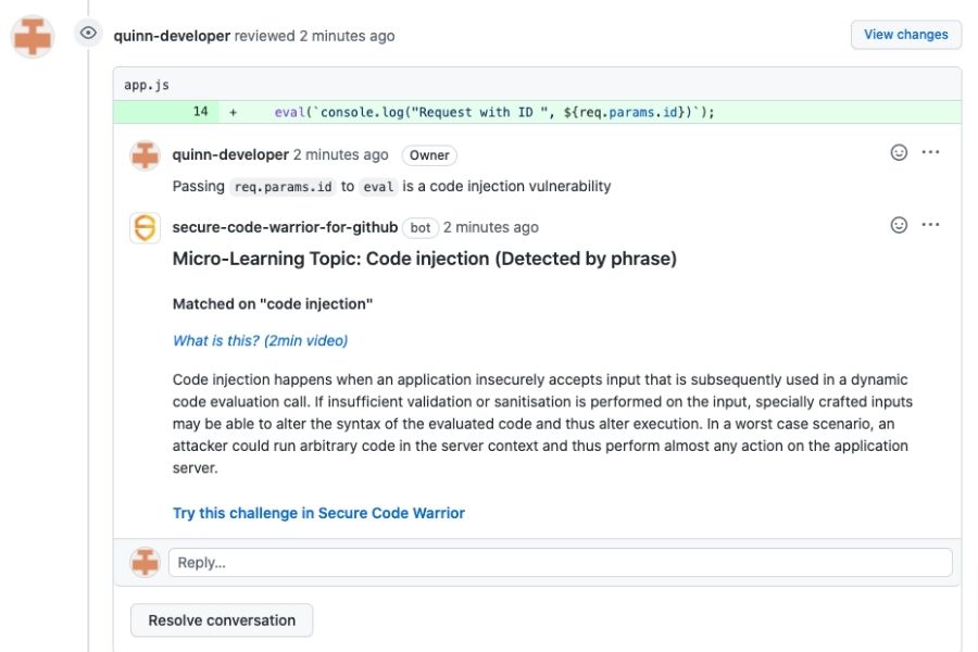 2021 – Secure Code Warrior